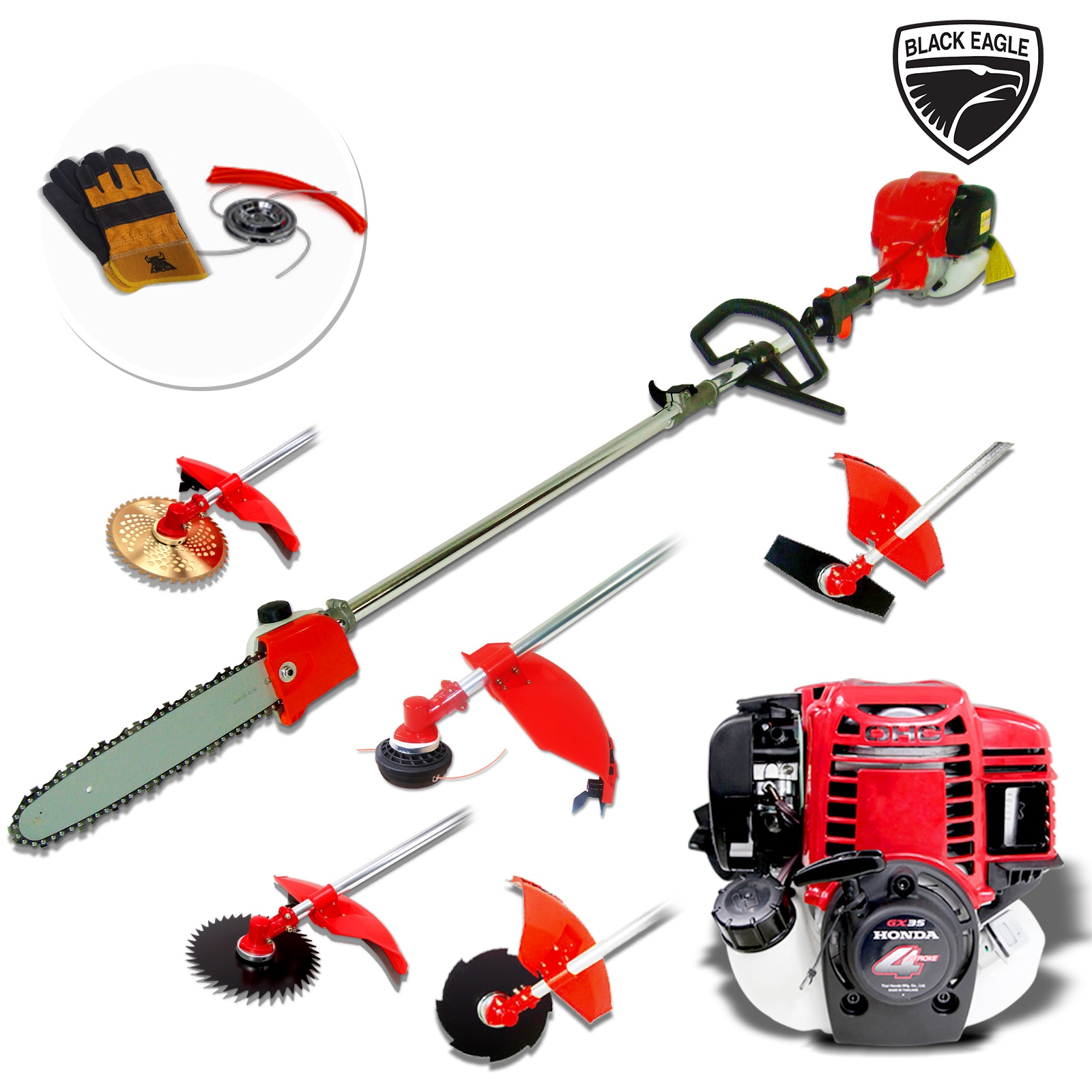 Honda GX35 Petrol Engine Pole Chainsaw Brush Cutter Whipper Snipper Saw ... Honda GX35 Petrol Engine Pole Chainsaw Brush Cutter Whipper Snipper Saw ...