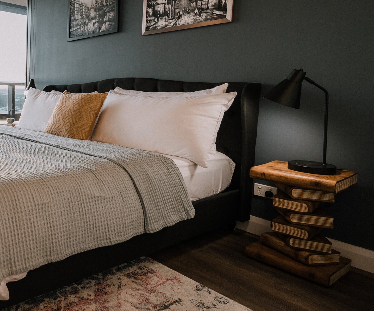 Side Table Corner Table Raintree Wood Book Stack Design with Natural ...