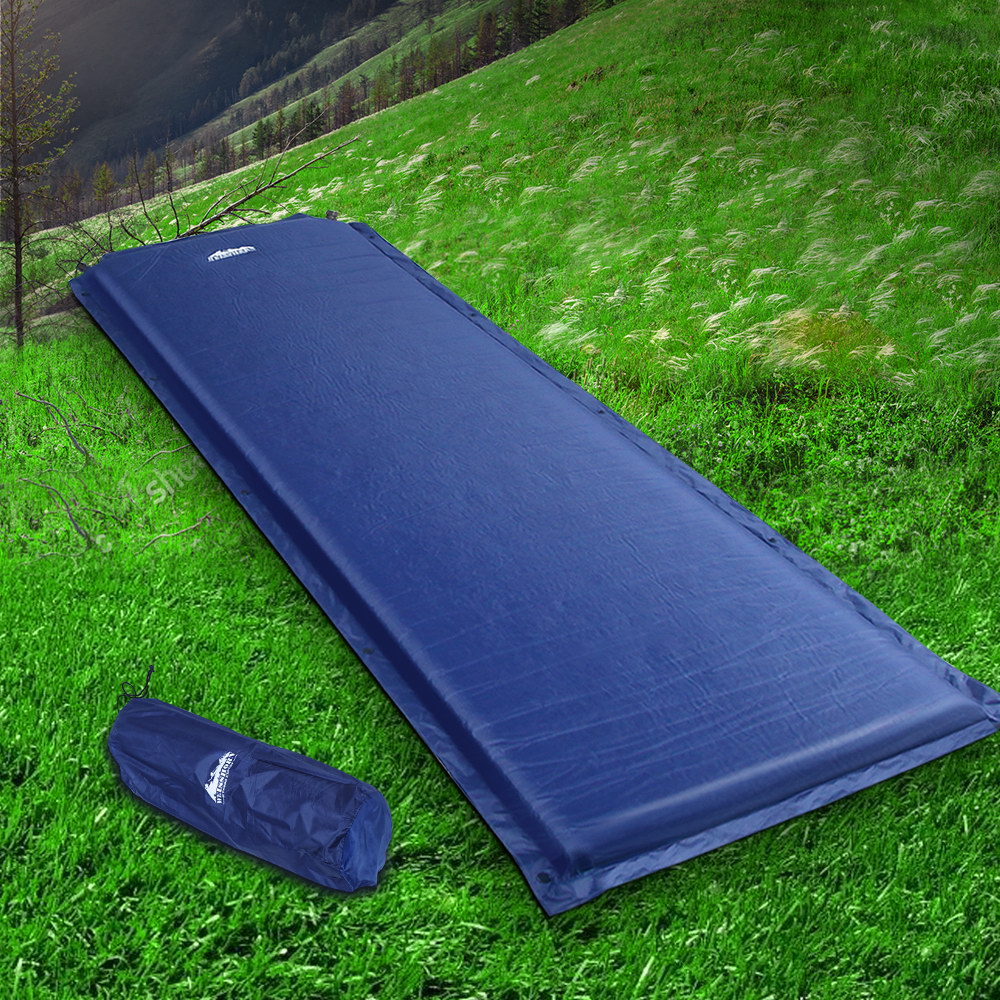 Self Inflating Mattress Camping Sleeping Mat Air Bed Pad Single Navy Self Inflating Mattress Camping Sleeping Mat Air Bed Pad Single Navy