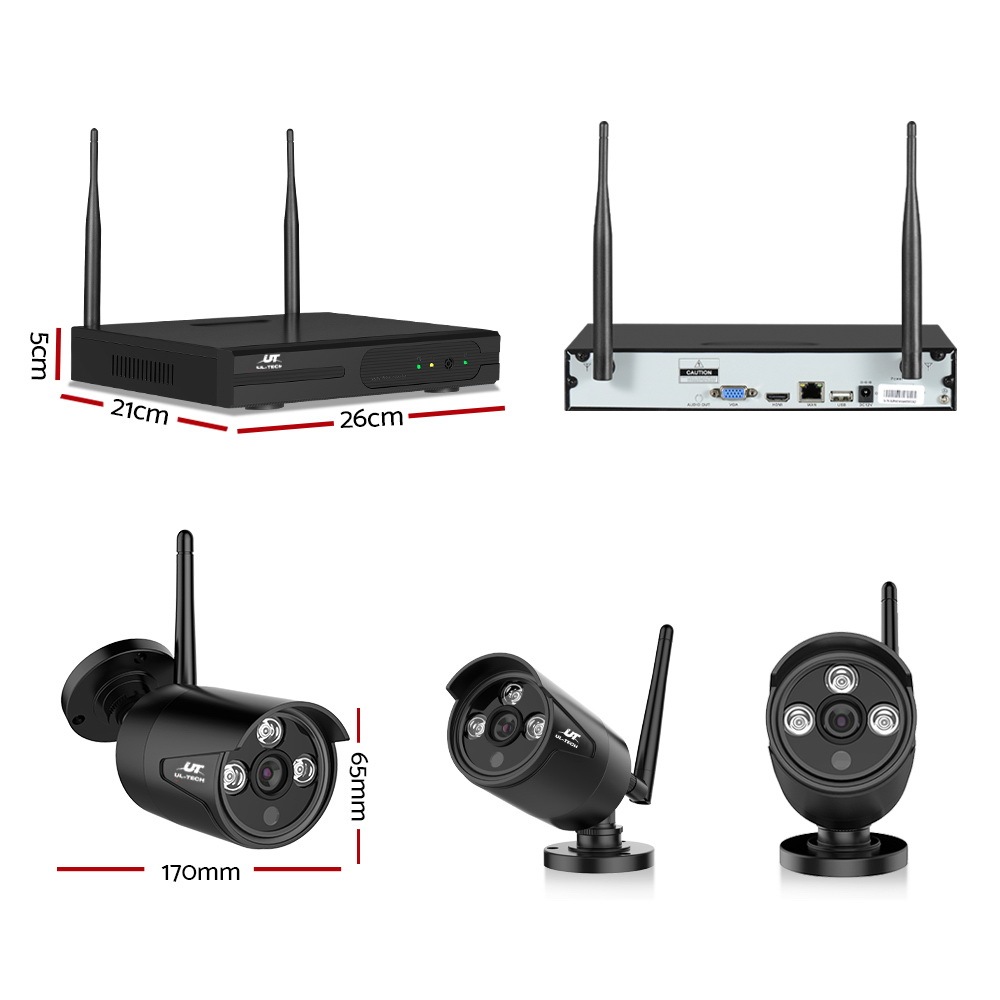 UL-TECH Wireless Security Camera System IP CCTV WIFI 1080P HDMI 8CH NVR ...