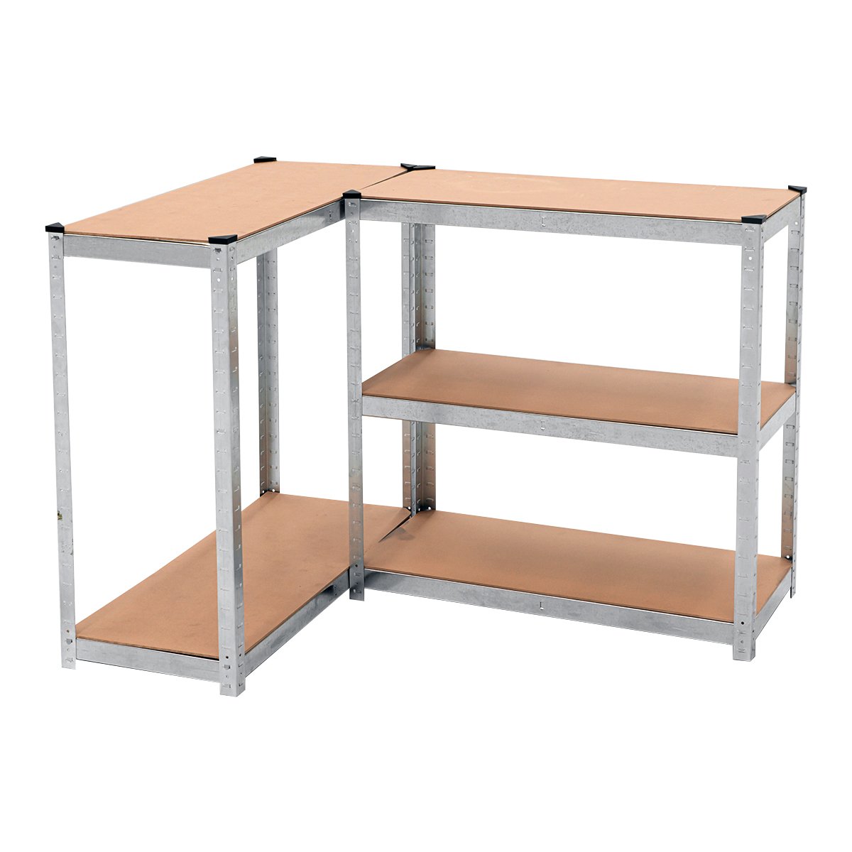 5 Shelf Adjustable Storage Rack Work Table Galvanized Steel 180x90cm ...