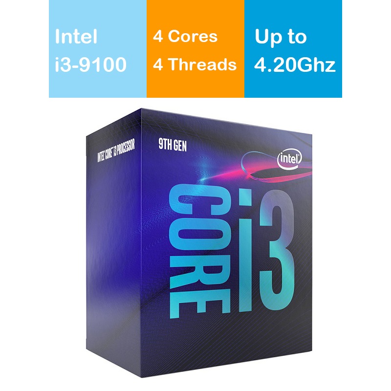 Intel Core i3 9100 CPU 3.6GHz/4.2GHz Turbo LGA1151 9th Gen 4 Cores 4 ... Intel Core i3 9100 CPU 3.6GHz/4.2GHz Turbo LGA1151 9th Gen 4 Cores 4 ...