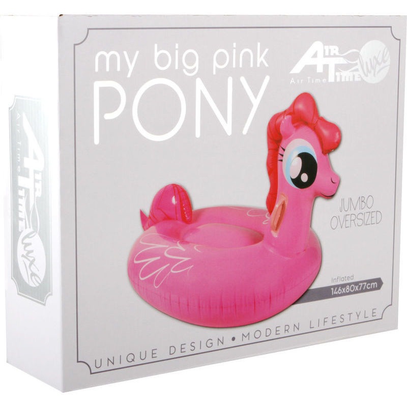 Giant Inflatable My Big Pony Pool Air Float in Pink | Buy Ride On Pool ...
