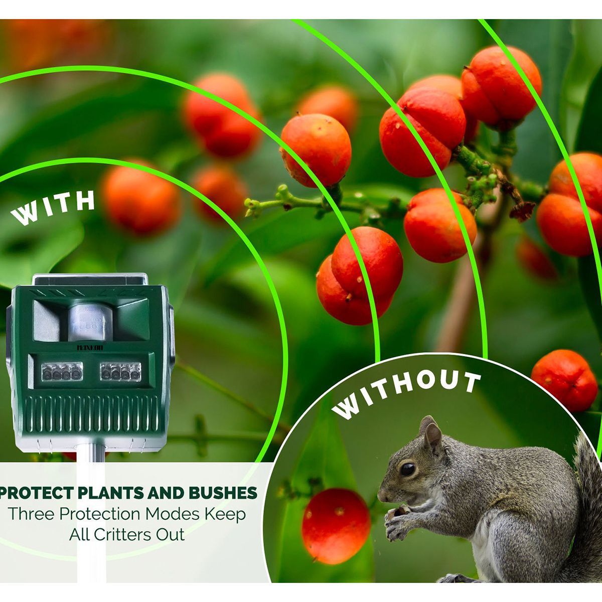 4 x Ultrasonic Solar Powered Bird Animal Repeller Pest Control ...