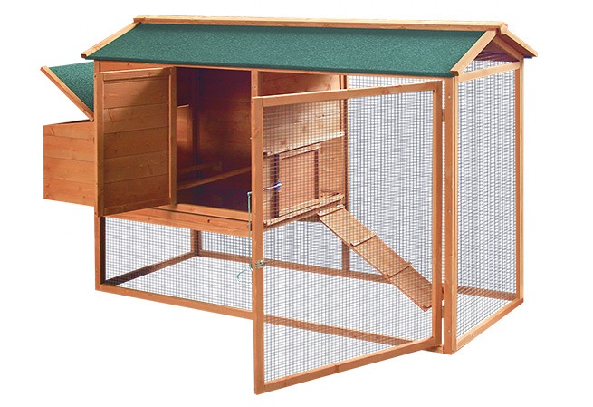 Buy Petscene Wooden Chicken Coop Run 200cm Walk-in Rabbit Hutch Ferret ...
