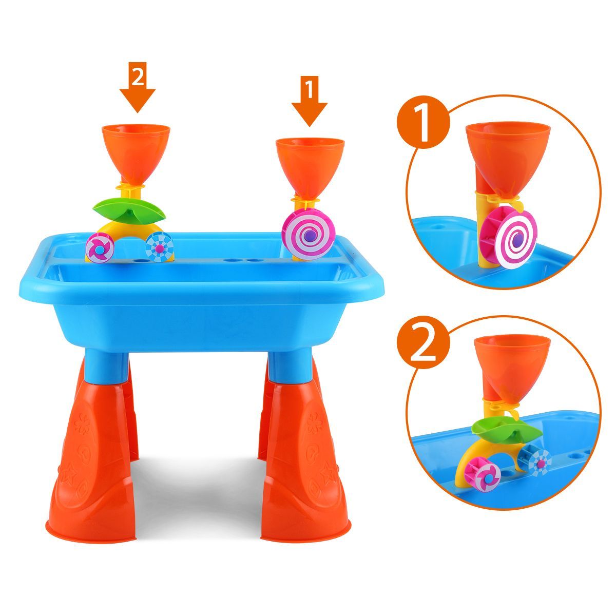 Outdoor Water & Sand Children Activity Play Table with Accessories ...