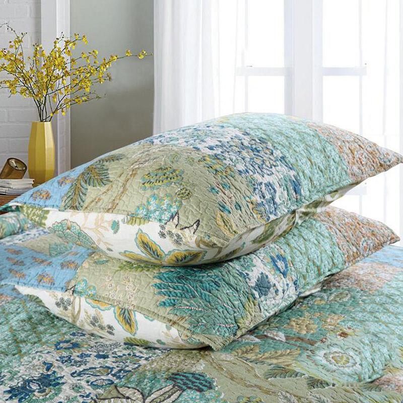Luxury Quilted 100 Cotton Coverlet Bedspread Set King Super King