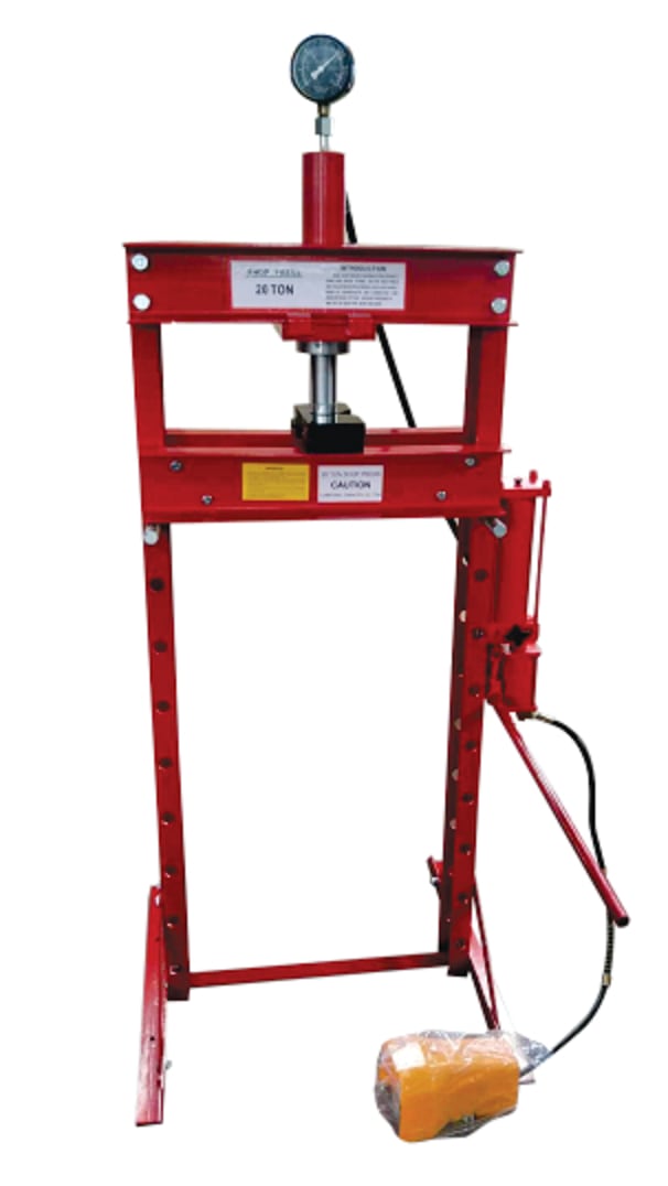 Shop Press 20 Ton Air Hydraulic include Gauge Foot Pedal Sliding head ...