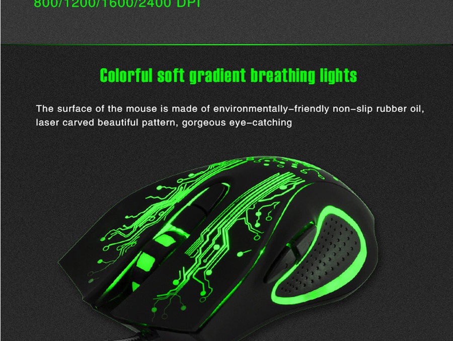 Buy iMice USB Wired Gaming Mouse Ergonomic LED Backlight Optical Mouse ...