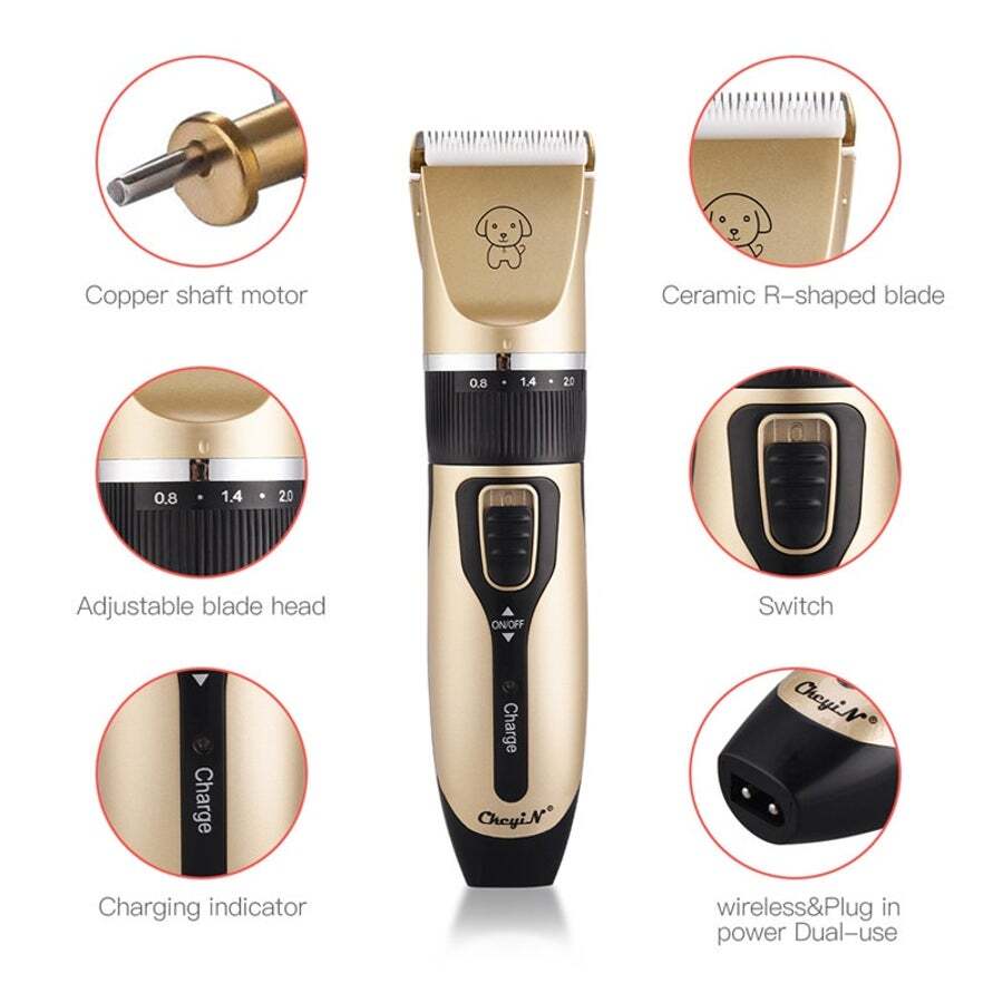 Professional Pet Dog Hair Trimmer Animal Grooming Clippers Cat Cutter ...