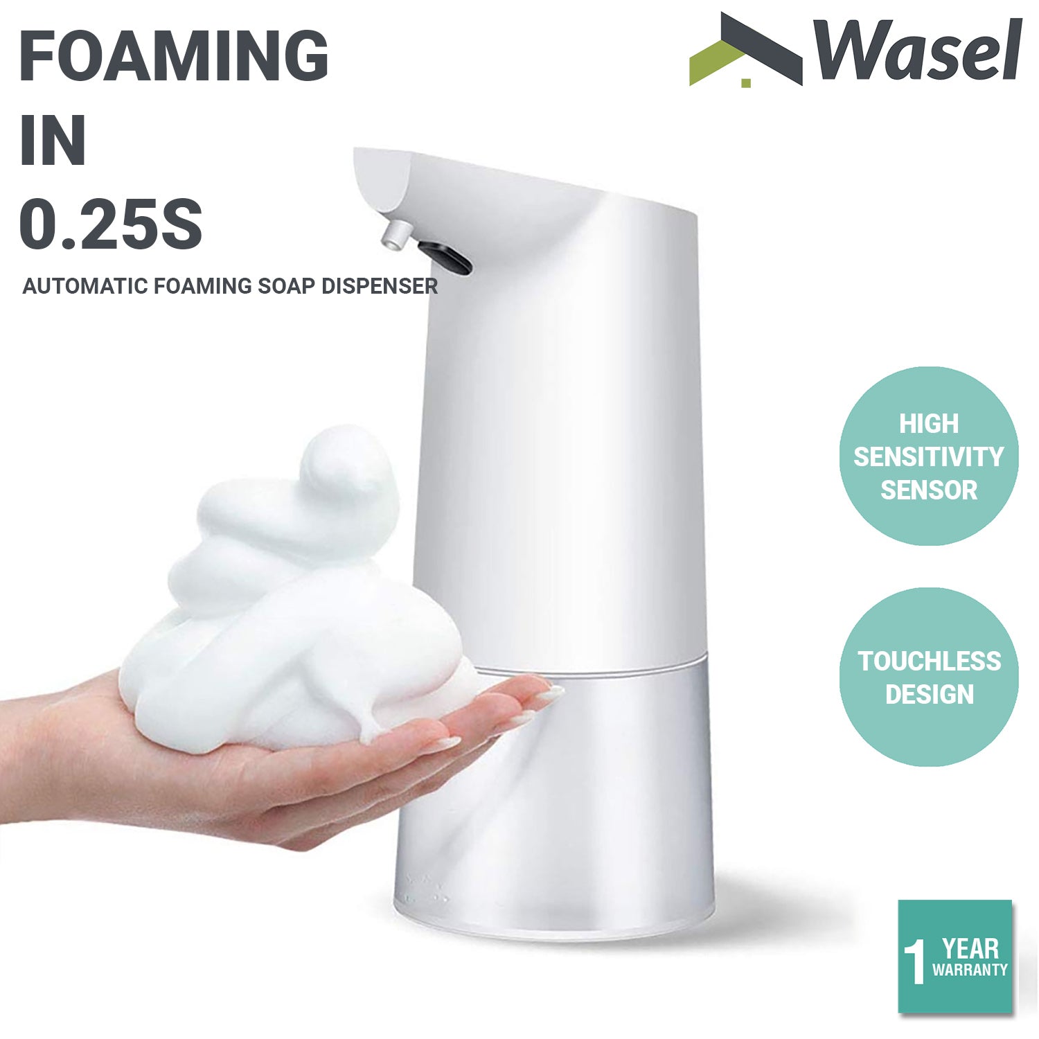 Wasel Automatic Foaming Soap Dispenser Smart Hand Washer Sensor ...